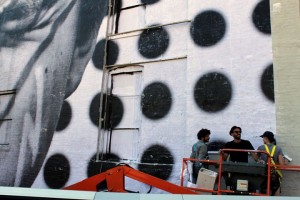 “JR street art in Chelsea, NYC”