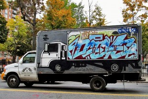 Graffiti & street art on NYC trucks & vans with Noxer, Deceve & more