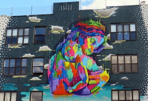 New York City street art images of girls with Dasic, Swoon and more