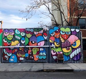 Street art and graffiti walls in New York City