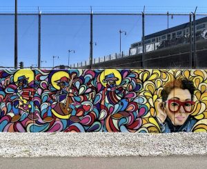 Street art and graffiti walls in New York City