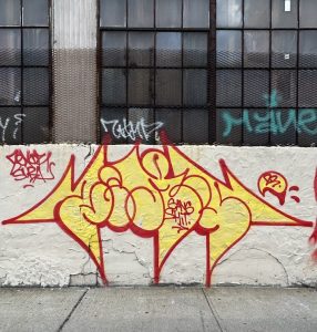 Street art and graffiti walls in New York City