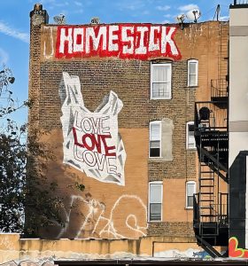 Street art and graffiti walls in New York City